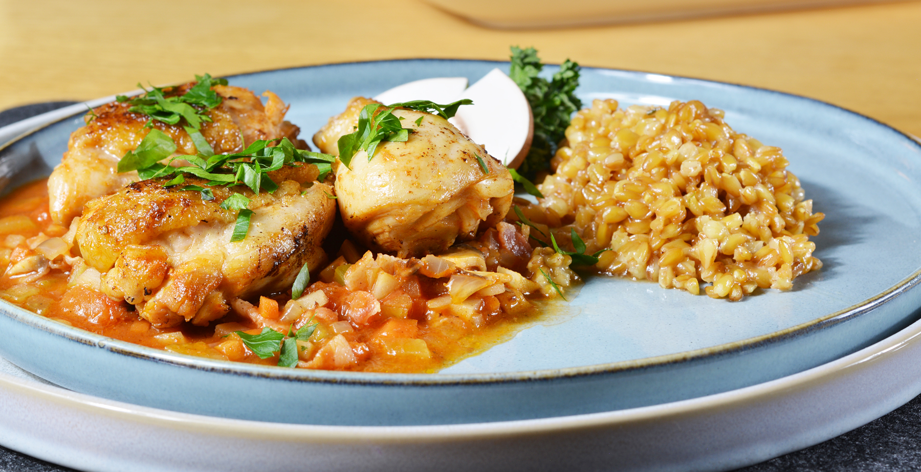 Huhn auf Wintergemüse und Einkorn-Risotto | Kochen mit Horst